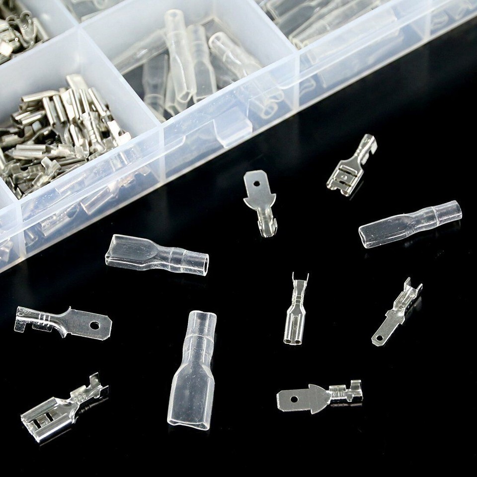 315X Gold/Silver Spade Terminals Kit Electrical Wire Crimp Connector ...