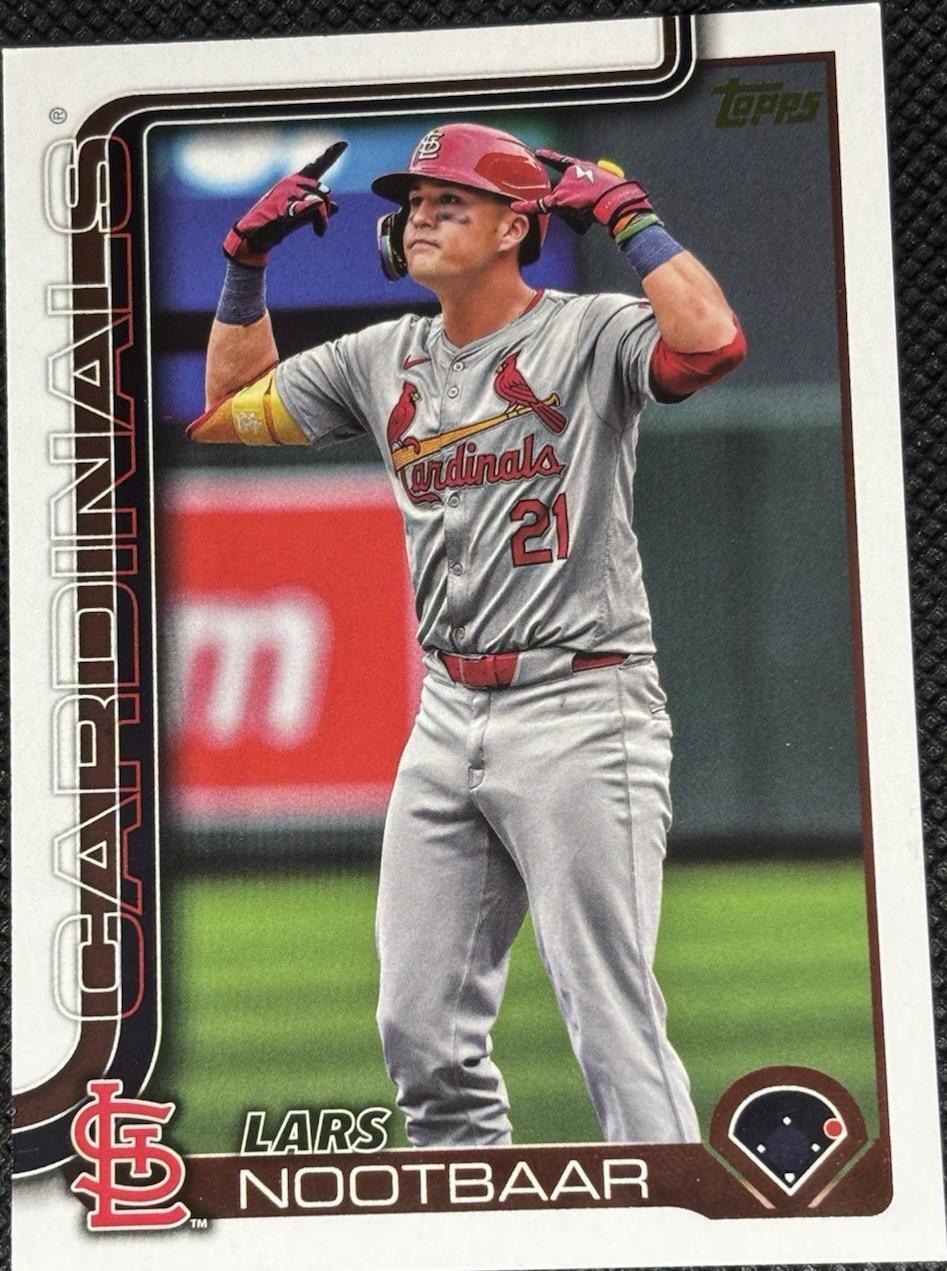 2025 Topps Series 1 - Lars Nootbaar #203 Golden Mirror Image Variation ...