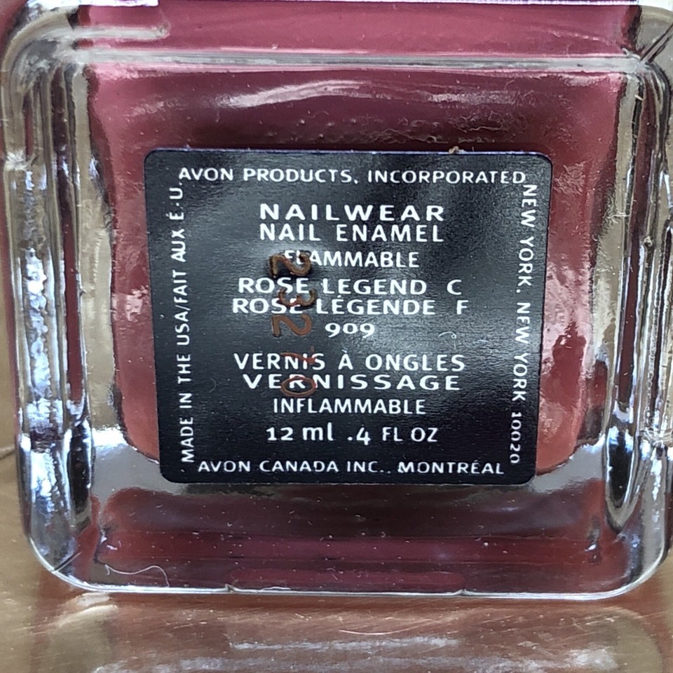 NOS AVON NAILWEAR NAIL ENAMEL ROSE LEGEND .4 OZ 12ml | eBay