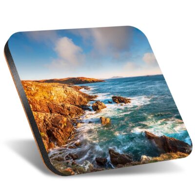 1x Square Coaster 12cm Isle of Harris Western Isles Scotland #51238 ...