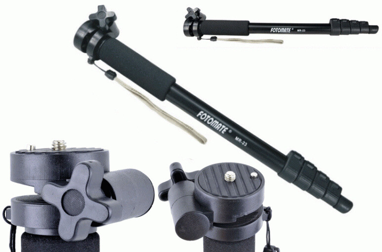 Fotomate MR-23 Monopod 5 Section Unipod Stabilizer Walking Stick Camera ...