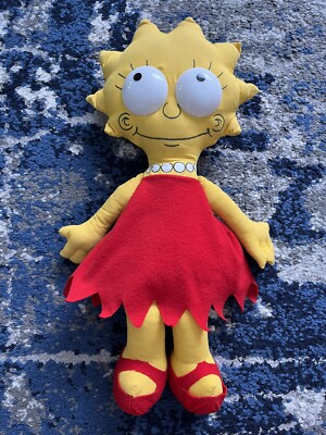 Vintage The Simpsons Lisa Simpsons Rag Doll Plush Plastic Eyes GUC ...