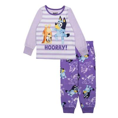 Bluey Pajamas Set Shirt Pants Toddler Girl 2T 3T 4T 5T Disney Bingo ...