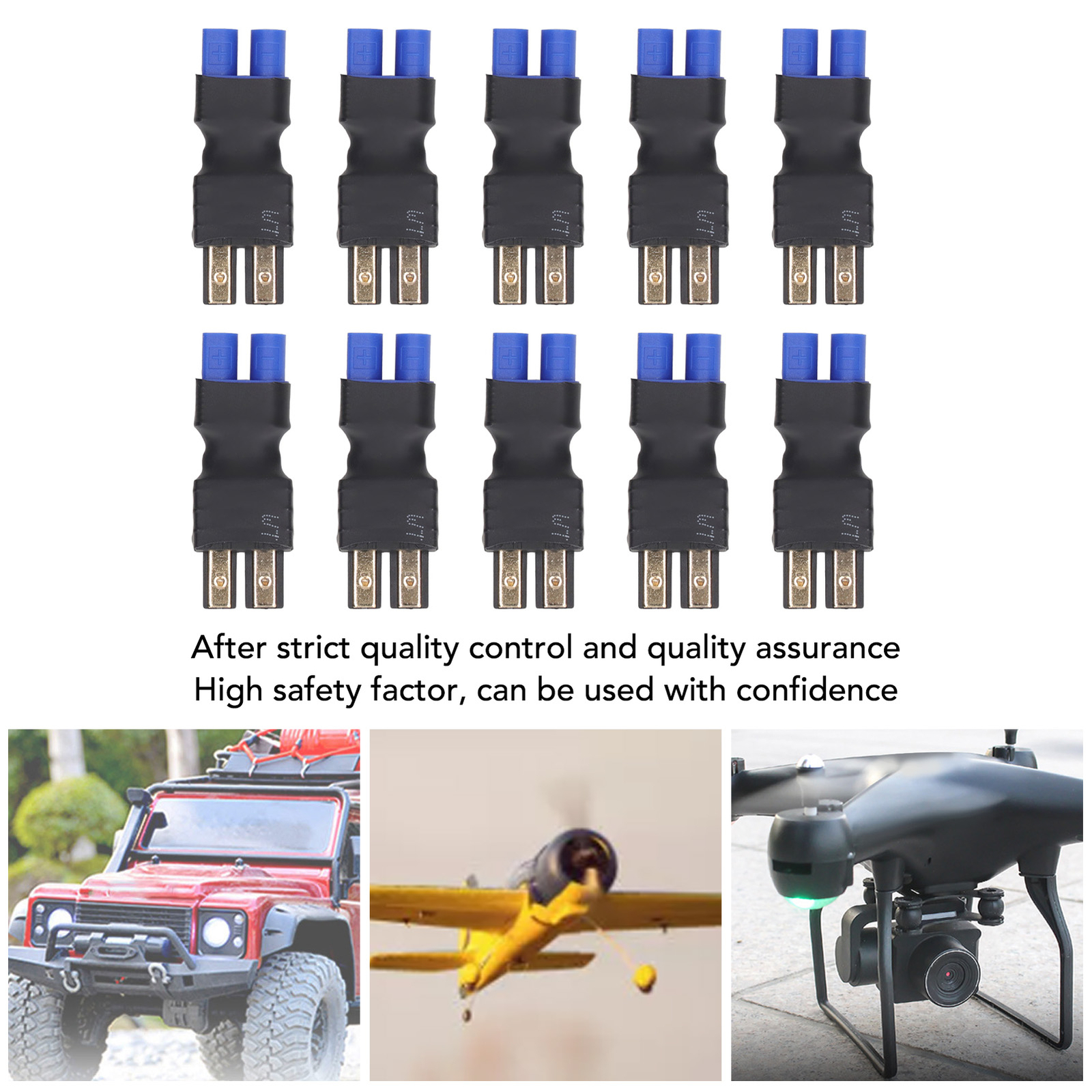 SAP 10pcs EC3 Adapter Male To Female RC Battery Connector For Car ...