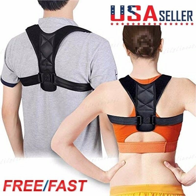 US Men Women Child Posture Corrector Back Support Belt Hunchback ...