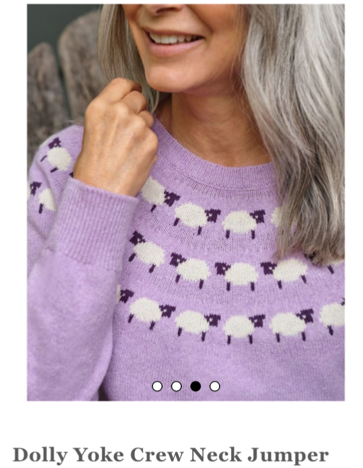 NWT WoolOvers Women Cotton Wool Blend Fair Isle Sweater Dolly Lamb Crew ...