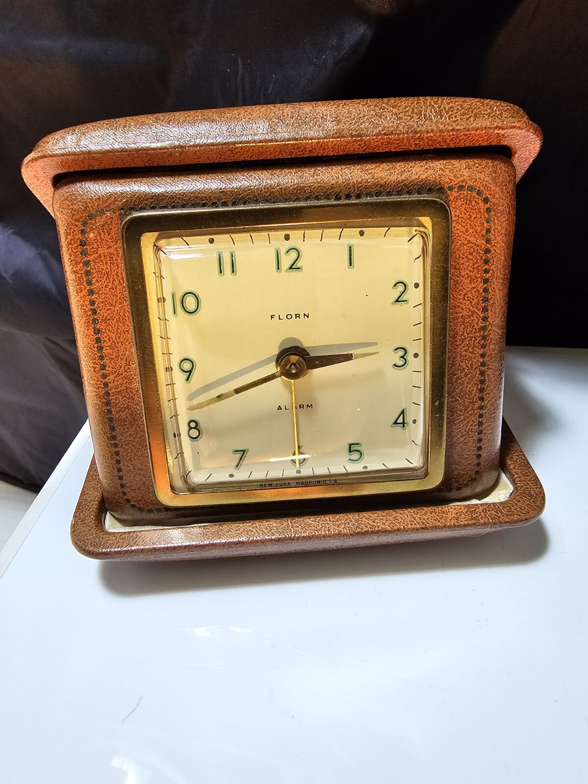 RARE Vintage FLORN Travel Alarm Clock Unique. Made In The USA | eBay