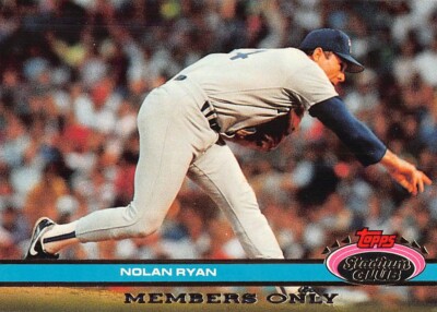 1991 Topps Stadium Club Members Only Nolan Ryan #NNO NM/MT TEXAS ...