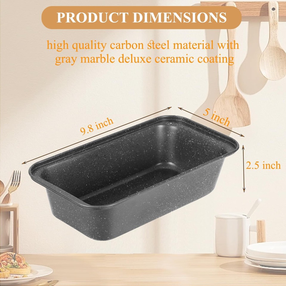8x4 Loaf Pan - Carbon Steel Bread Baking Pans for Homemade Bread Banana ...