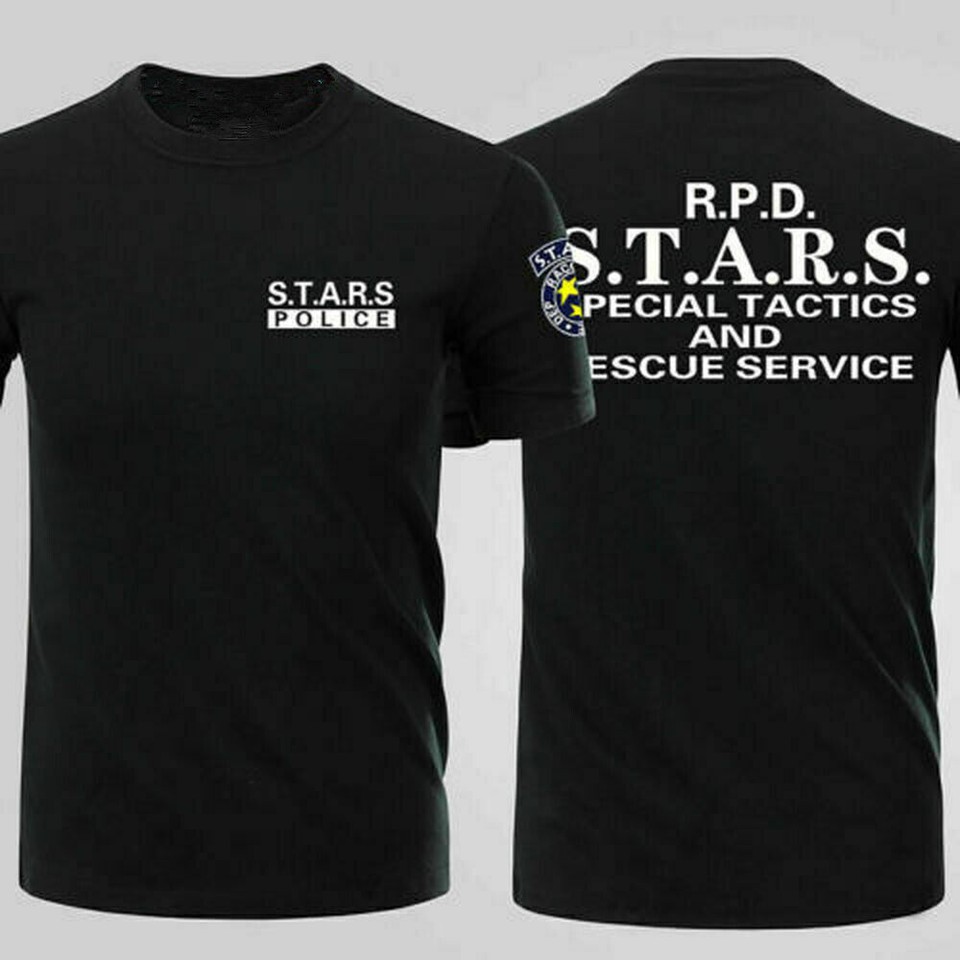 Resident Evil RPD STARS Short Sleeve Tee T-Shirt Cosplay Costume & | eBay