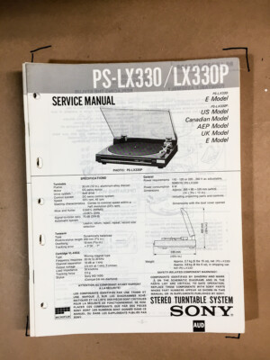 Sony PS-LX330 Turntable Service Manual *Original* | eBay