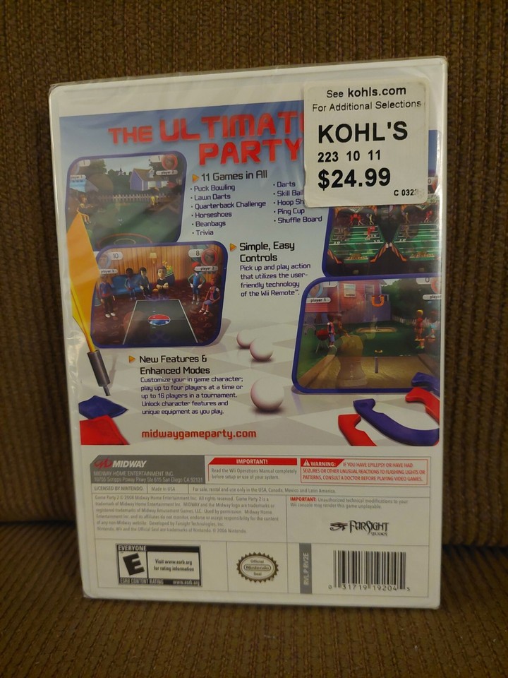 Game Party 2 (Nintendo Wii, 2008) factory sealed 31719192045| eBay