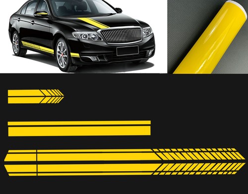 Yellow Racing Pinstripe Stripe Full Car Body Vinyl Decal Sticker #4 | eBay