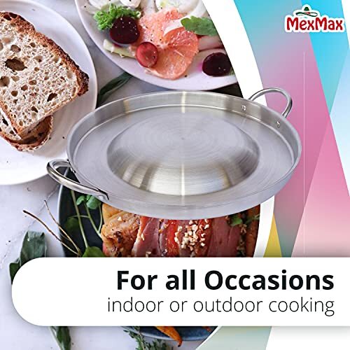 CHAMPS Stainless Steel Convex Comal Bola - Mexican Comal Frying Bowl ...