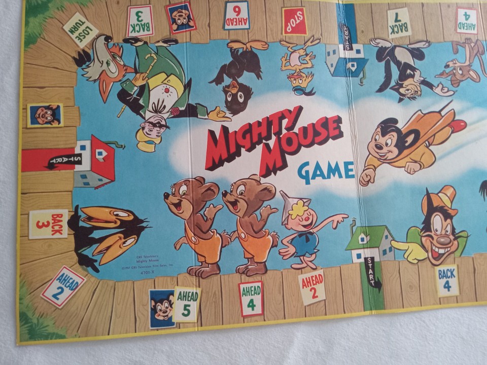 Mighty Mouse Heckle Jeckle Game Milton Bradley TV Cartoon Superhero ...