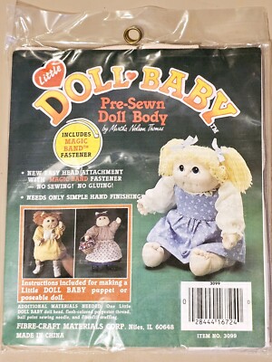 The Little Doll Baby Body Pre Sewn Crafts Martha Nelson Thomas Sealed ...