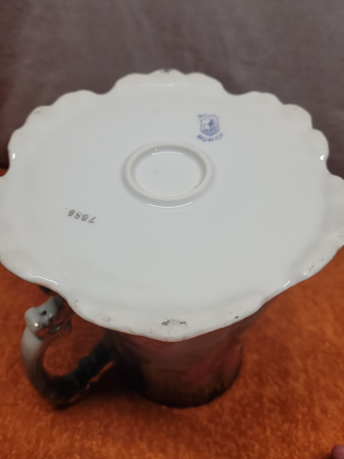 H Exquisite Vintage Bavaria pitcher by Royal Munich. Hand painted fine ...