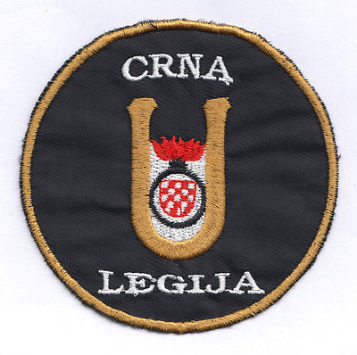 CROATIA ARMY 1991 Paramilitary unit BLACK LEGION patch HOS USTASA-type ...