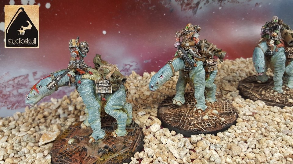 Chaos Renegades Tallarn Mukaali Rider / Mortar Conversion Painted | eBay