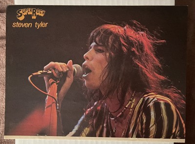Vintage 1970s Aerosmith Steven Tyler Super Rock Magazine Pinup Clipping ...