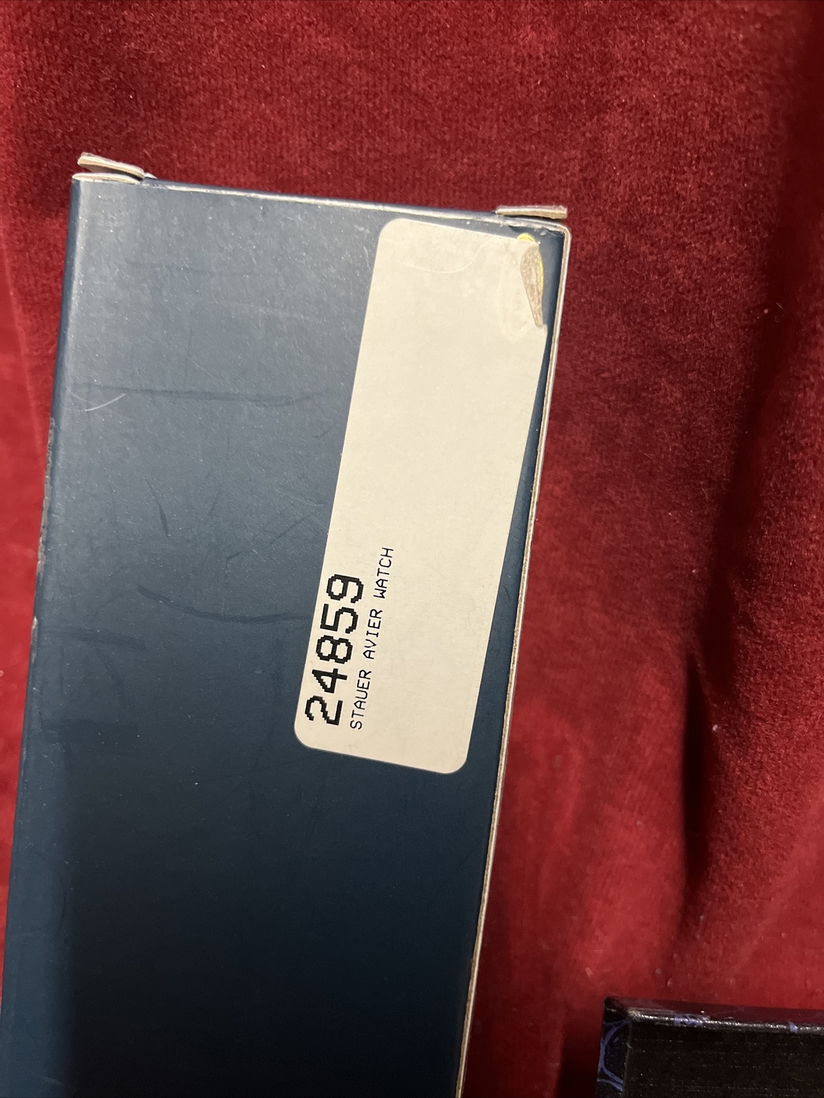 NEW Stauer Tachymeter 24859 Aviator Watch 24858 Black Leather Strap A41 ...