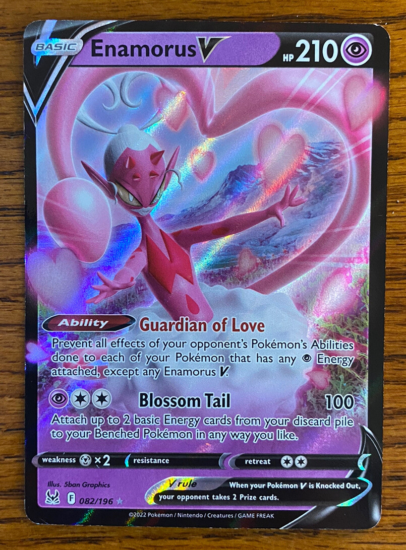 Enamorus V - 082/196 Pokemon TCG Lost Origin Card Ultra Rare Near Mint ...