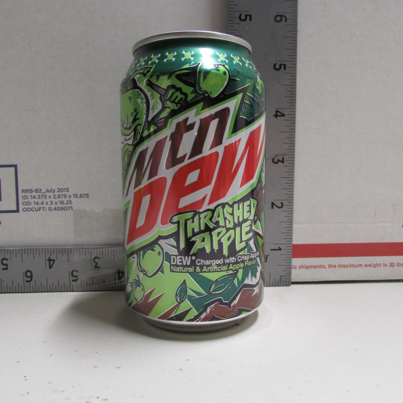 Mountain Dew THRASHED APPLE empty soda can 12oz 2021 LE LIMITED KROGER ...
