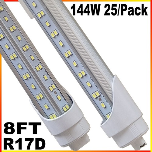 25 Pack R17D HO T8 8Ft Led Tube Light Bulbs 144W 8 FOOT Led Shop Light ...