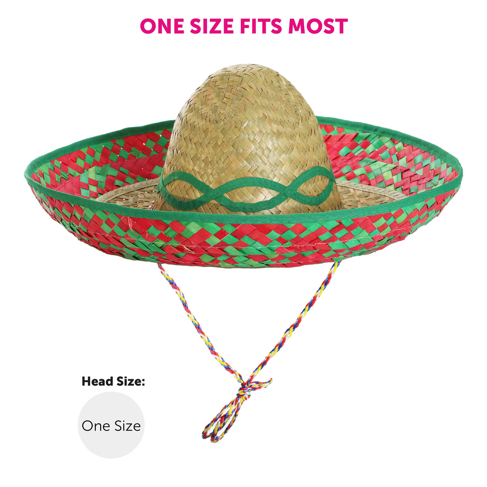 GREEN SOMBRERO HAT MEXICAN STRAW ACCESSORY HOLIDAY HEN STAG BANDIT ...