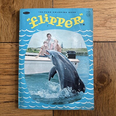 Vintage Whitman Flipper Coloring Book 1965 | eBay