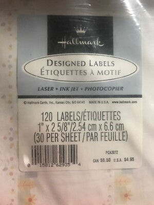 2 Packages Labels Hallmark Make Handwritten Labels or Laser Photocopier ...