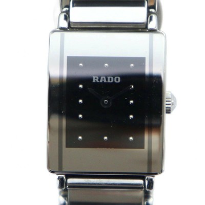 Rado DIASTAR Watch Black Dial Logo Silver 153.0488.3 GY18 /MQ Ladies ...