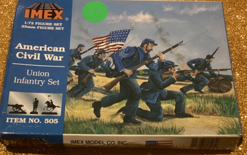 IMEX 1:72 SCALE 505 UNION ARMY INFANTRY Set American Civil War STARTED ...