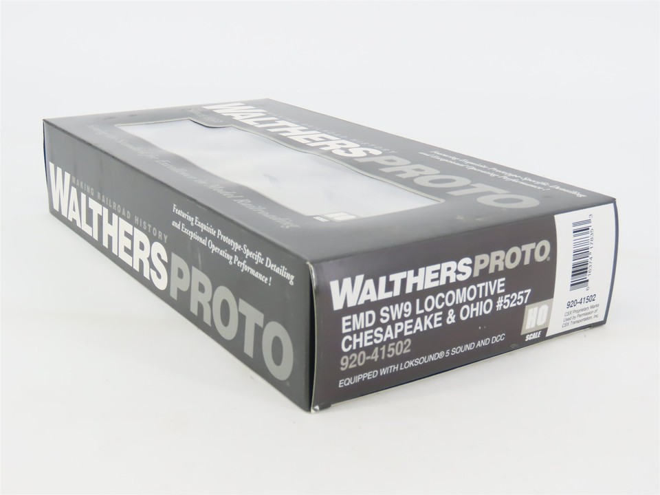 HO Walthers Proto 920-41502 C&O Chesapeake & Ohio SW9 Diesel #5257 w ...