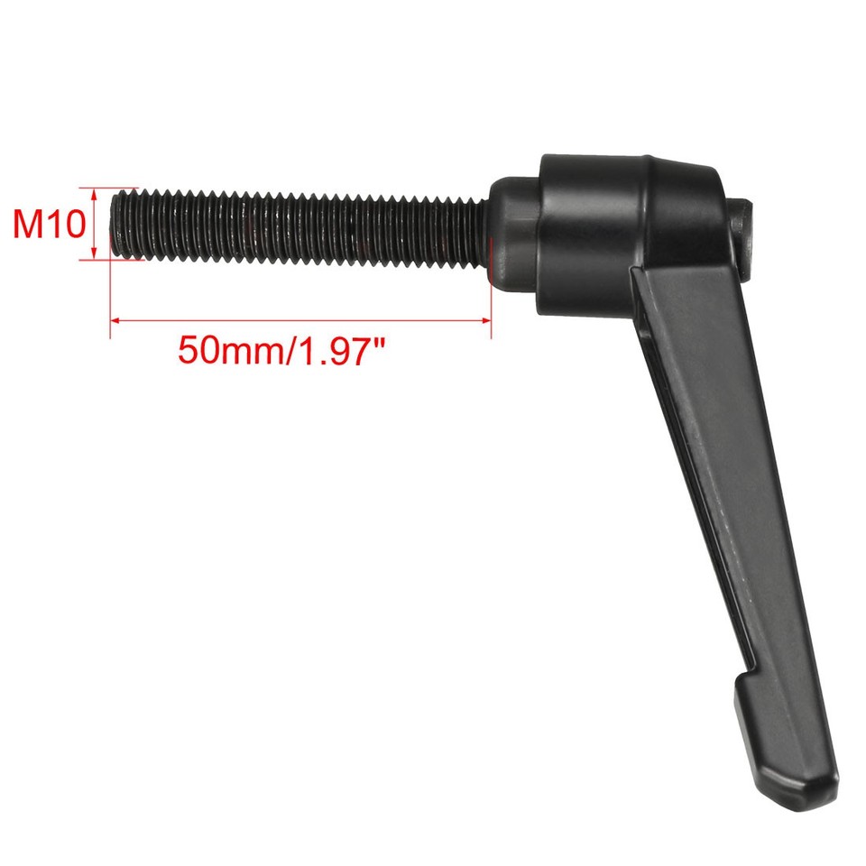 2pack Clamping Lever Adjustable Handle M10 x 50mm Black Oxide Carbon ...