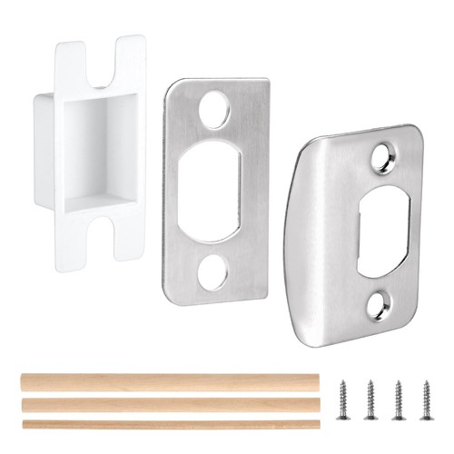 1 Set Door Strike Plate, Standard Door Latch Restorer with Spacer Shim ...