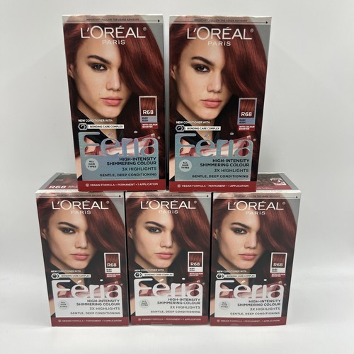 L'OREAL Feria High Intensity Shimmering Colour #68 Ruby Rush 5 Pack | eBay