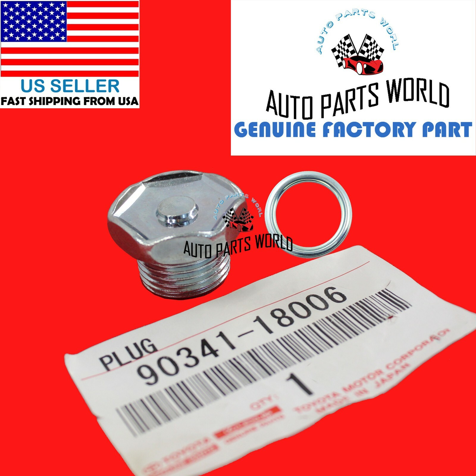 Toyota Genuine OEM Straight Screw Plug 90341-a0002 for sale online | eBay