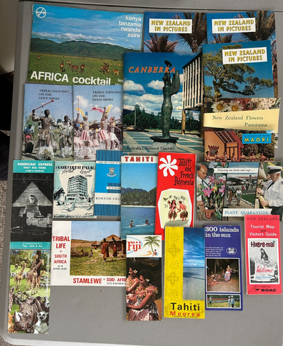 Vintage Brochure Lot Continent Africa Oceania Egypt New Zealand ...