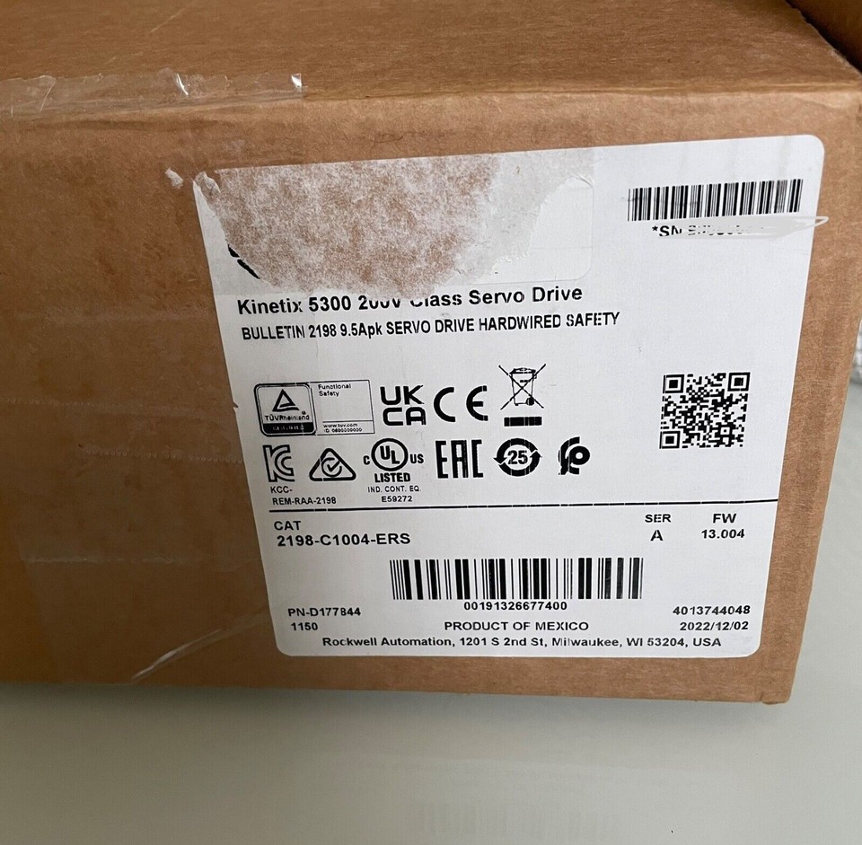 New Allen Bradley 2198-C1004-ERS kinetix 5300 servo drive safety Module ...