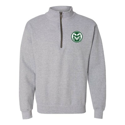 Colorado State Rams Primary Logo Left Chest Quarter Zip Sweatshirt ...