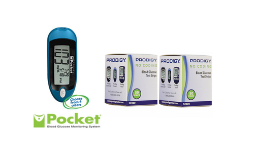 Prodigy Pocket Blood Glucose Monitoring System With Prodigy 100 Test ...