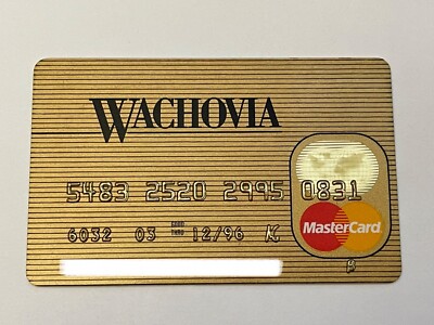 Wachovia Bank MasterCard Credit Card Expired in 1996 | eBay