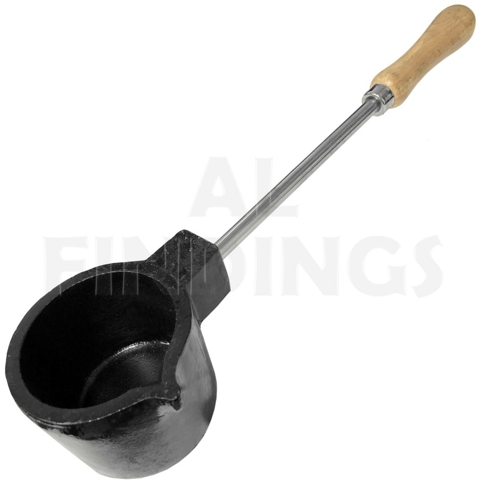 Cast Iron Precious Metal Melting Pot Crucible Gold Silver Mix Tool Set ...