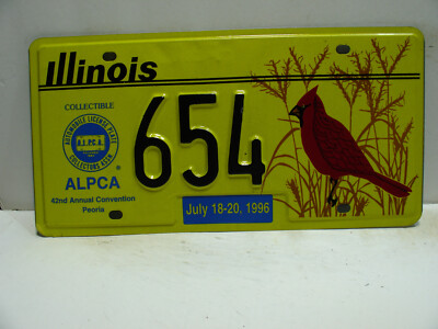 ALPCA Souvenir License Plate 654 42nd Annual Con. 1996 Peoria IL 10222 ...