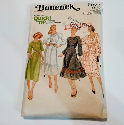 Vintage Butterick Misses Top and Skirt Pattern #5977 Size 12 Bust 34 | eBay