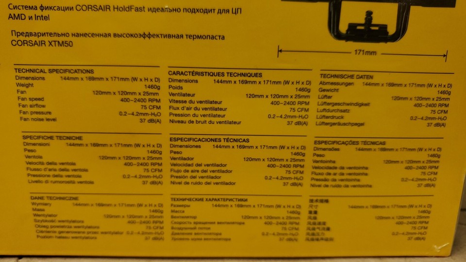 Corsair Super Chilled High Performance Dual Fan CPU Air Cooler A500 New ...