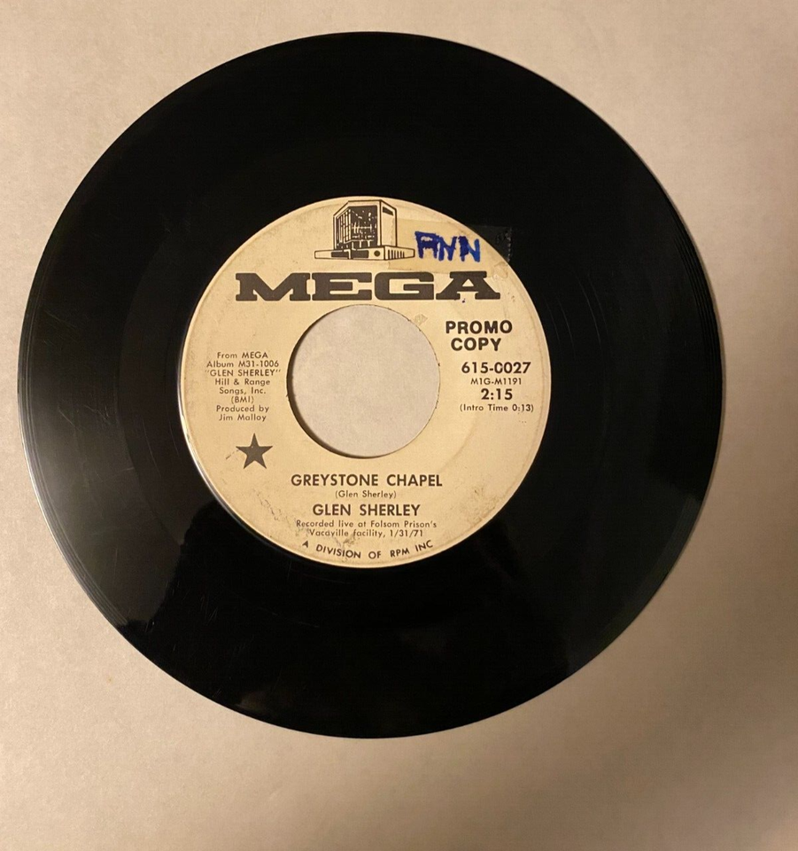 1971- GLEN SHERLEY, ( JOHNNY CASH)., "GREYSTONE CHAPEL/ LOOKING BACK IN ...