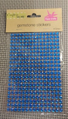 GEMSTONE Sticker Embellishments Crafters Square Scrapbook -Blue | eBay