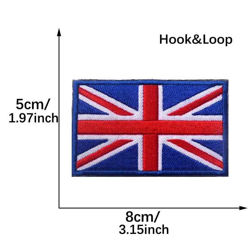 Britain Flag Patch, Fastener Hook & Loop Badge | eBay